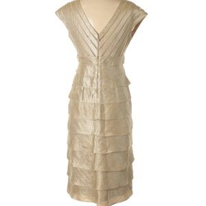 Cache | Dresses | Cache Cocktail Dress In Metallic Gold | Poshmark